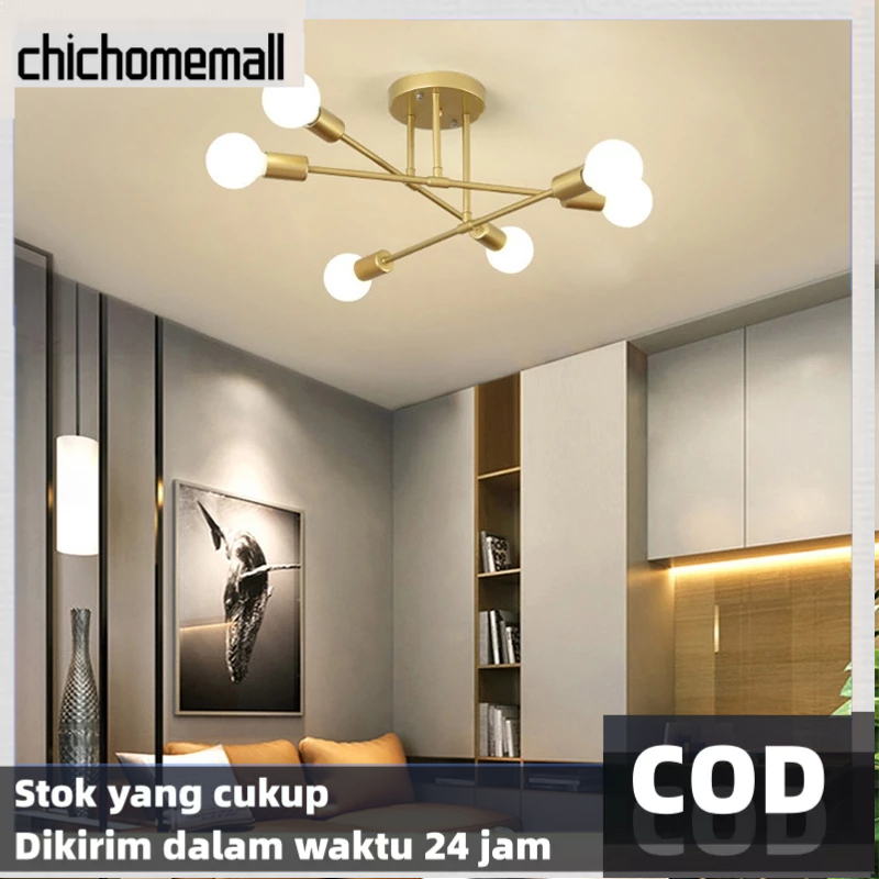 Jual Lampu plafon LED model baru minimalis ceiling light warna golden ...