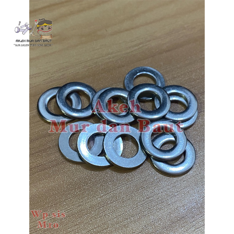 Jual Ring Plat Stainless 304 M3/M5/M6/M6 Lebar/M8/M10 / Ring WP Washer ...