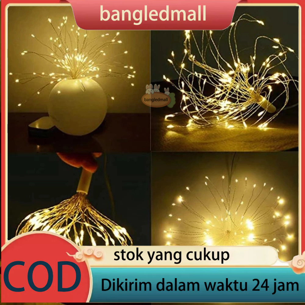 Jual Lampu Hias 120 LED Dekorasi Cantik Tema Kembang Api Waterproof ...