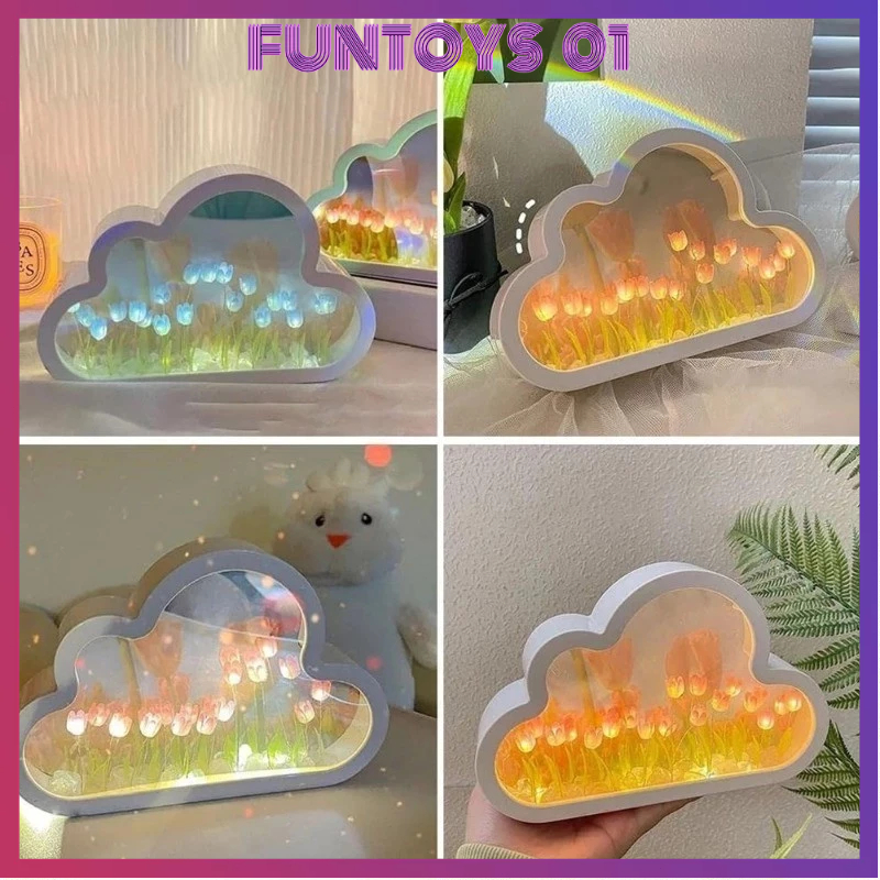 Jual 20 Bunga Tulip Bunga Lampu DIY/ Cermin Dengan Bingkai Foto Tulip ...
