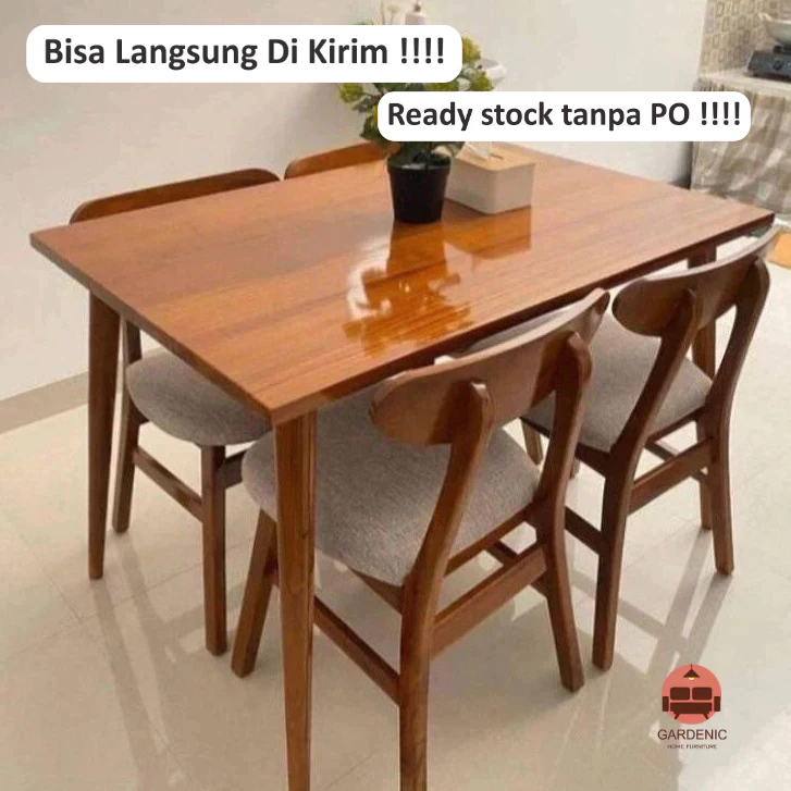 Jual DINING SET ||Set Meja Makan restoran cafe kursi rotan kayu jati kokoh awet tahan lama ...