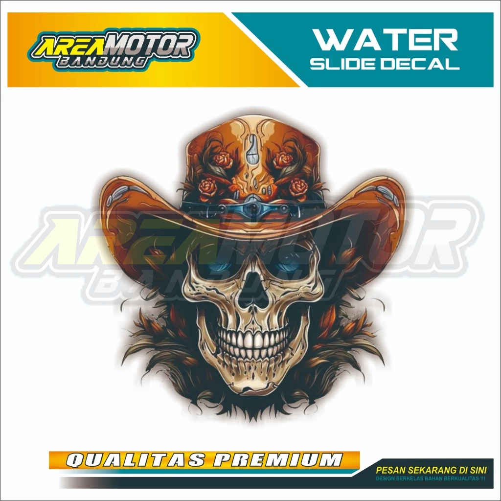 Jual TRANSPARAN WATER SLIDE DECAL TENGKORAK / TRANSPARAN WATER SLIDE ...