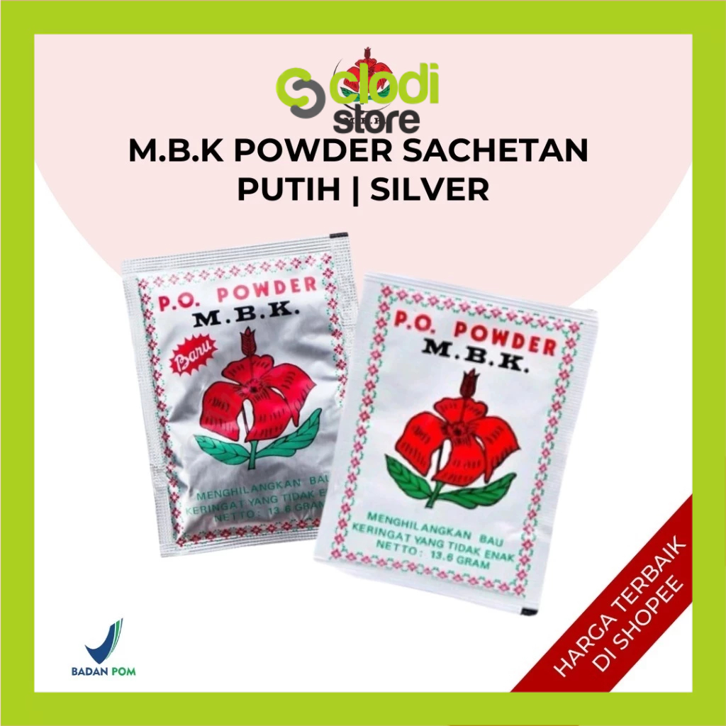 Jual MBK Bedak Sachet 13.6gr - Putih Silver M.B.K Powder Bedak Sachet ...