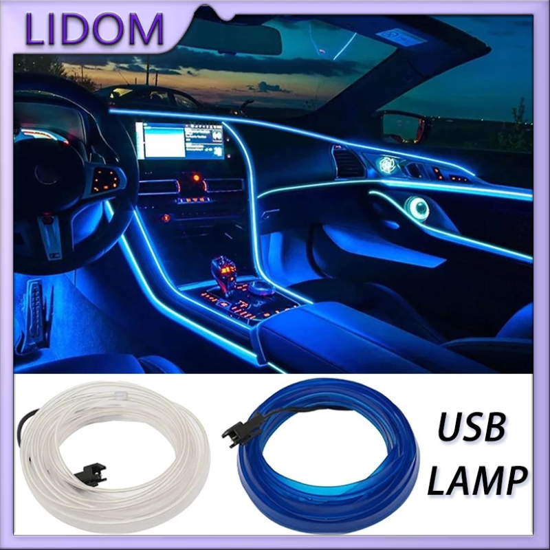 Jual Lampu LED Strip Neon Led Fleksibel Panjang USB Car Ambient Light ...