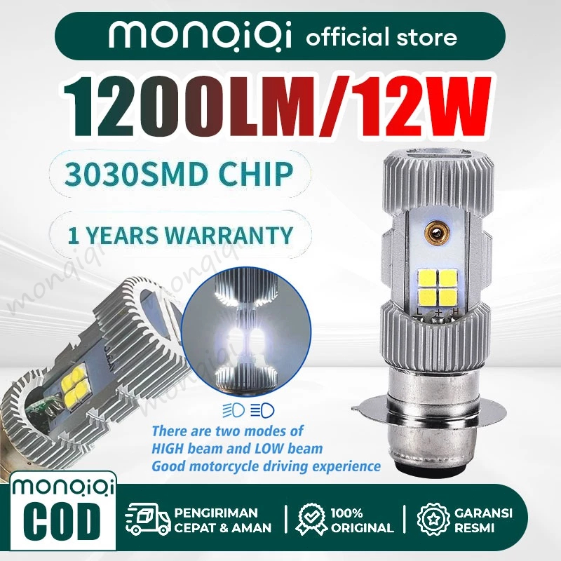 Jual Monqiqi Lampu Led H6 Tipe M5 Hi loo Beam Lampu Led Utama Motor H6 M5 P15D Tipe M5 12V DC 6 ...