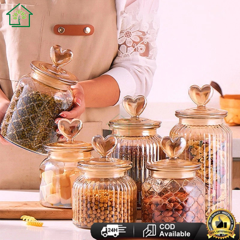 Jual 【Harga Minimum】COD Toples Love Candy Jar beling kaca besar ...