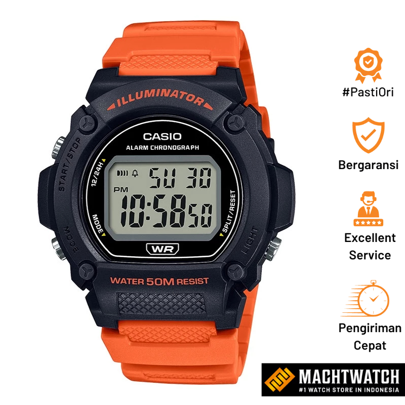 Jual Jam Tangan Pria Digital Casio Standard W-219H-4AVDF W219 W-219H ...
