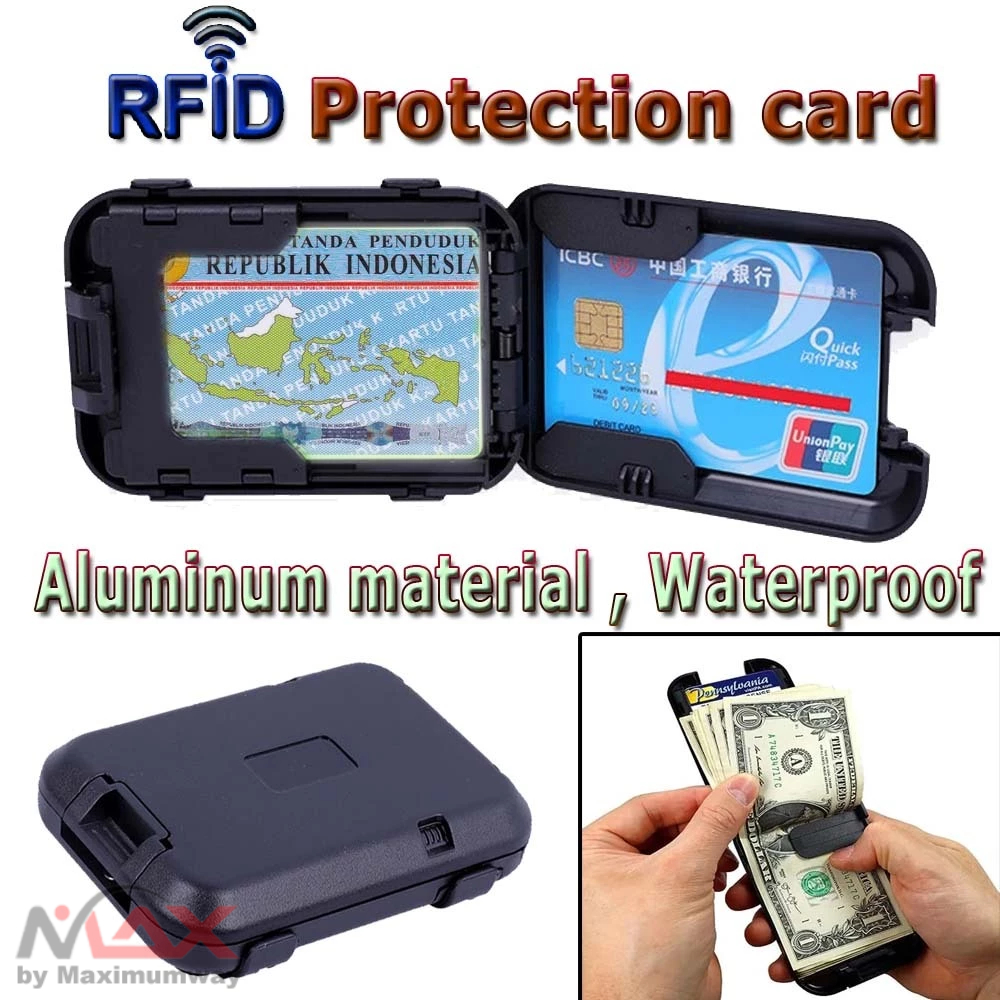 Jual TRASSORY Dompet Kartu Anti Maling RFID bahan Aluminium Waterproof ...