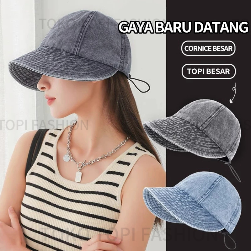 Jual topi wanita korea style topi olahraga wanita topi pantai wanita berhijab Topi koboi topi ...