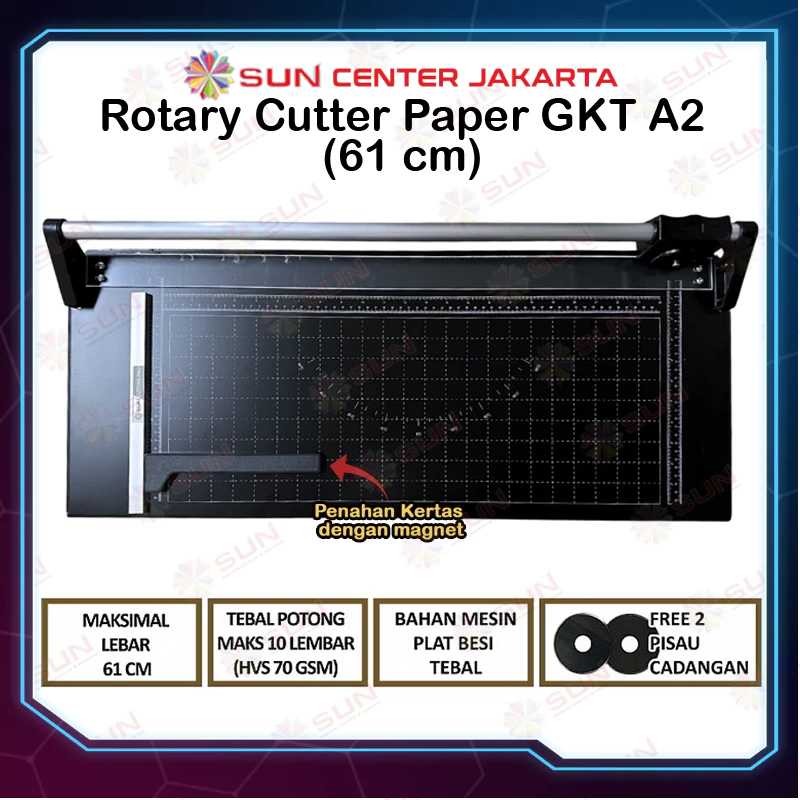Jual Rotary Paper Cutter Trimmer A2 / A1 vertikal 61 cm - Alat Potong ...