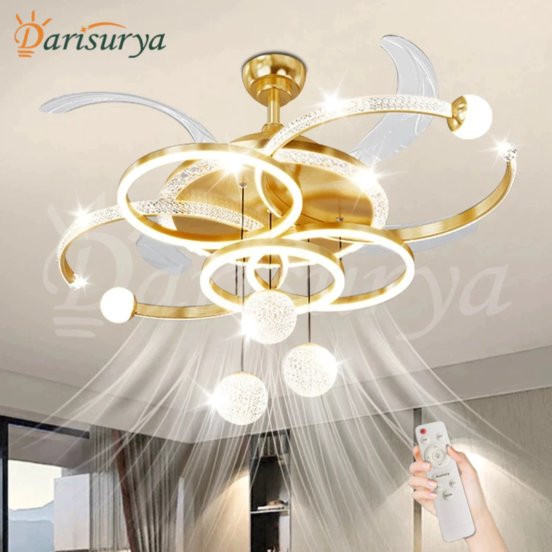 Jual [Gransi 1 tahun] Lampu Kipas Angin Remote 110cm Lampu Hias Kipas ...