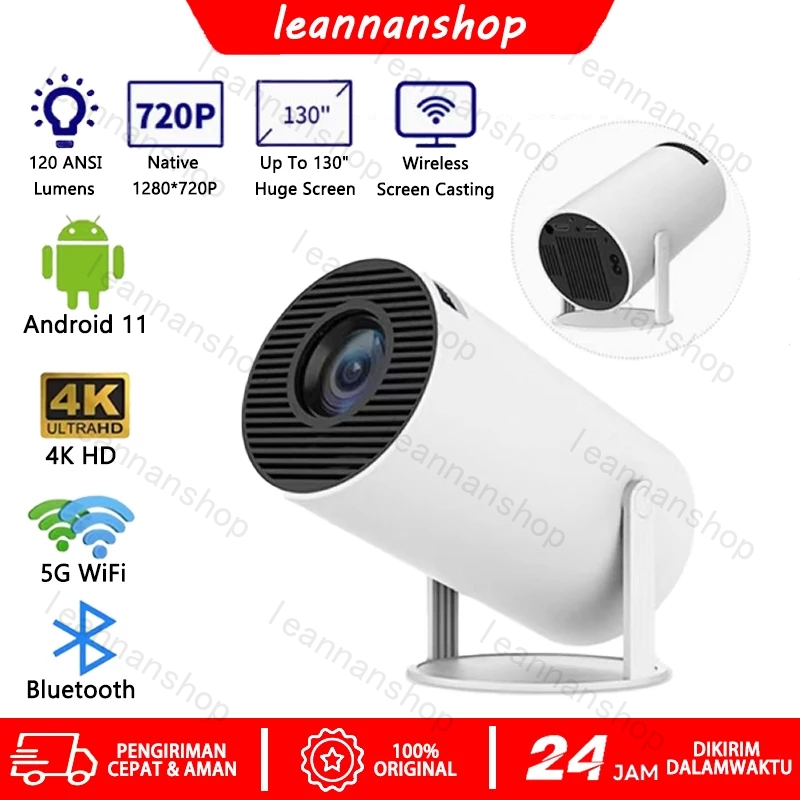 Jual Smart Proyektor Android 11.0 4K UHD WiFi6 Bluetooth 5.0 2GB+16GB ...