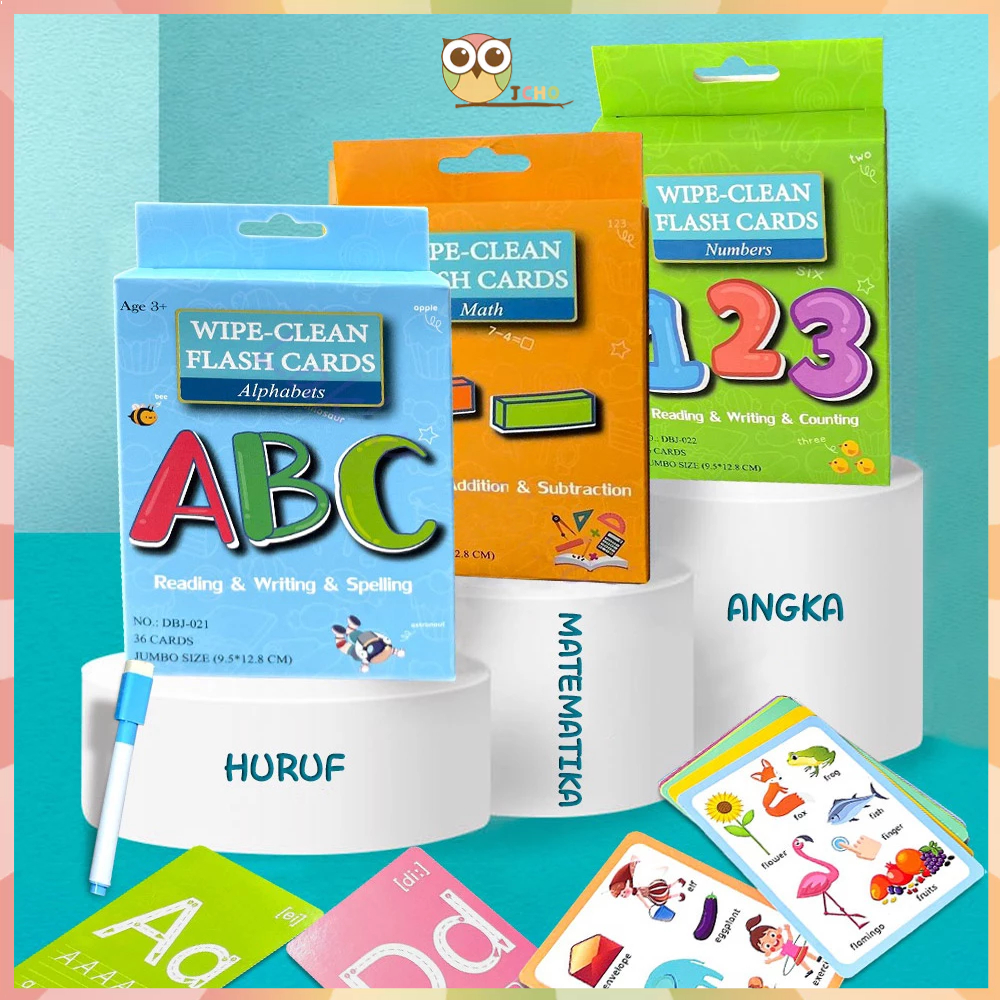 Jual JCHO flash card edukasi anak/kartu flash card abc english ...
