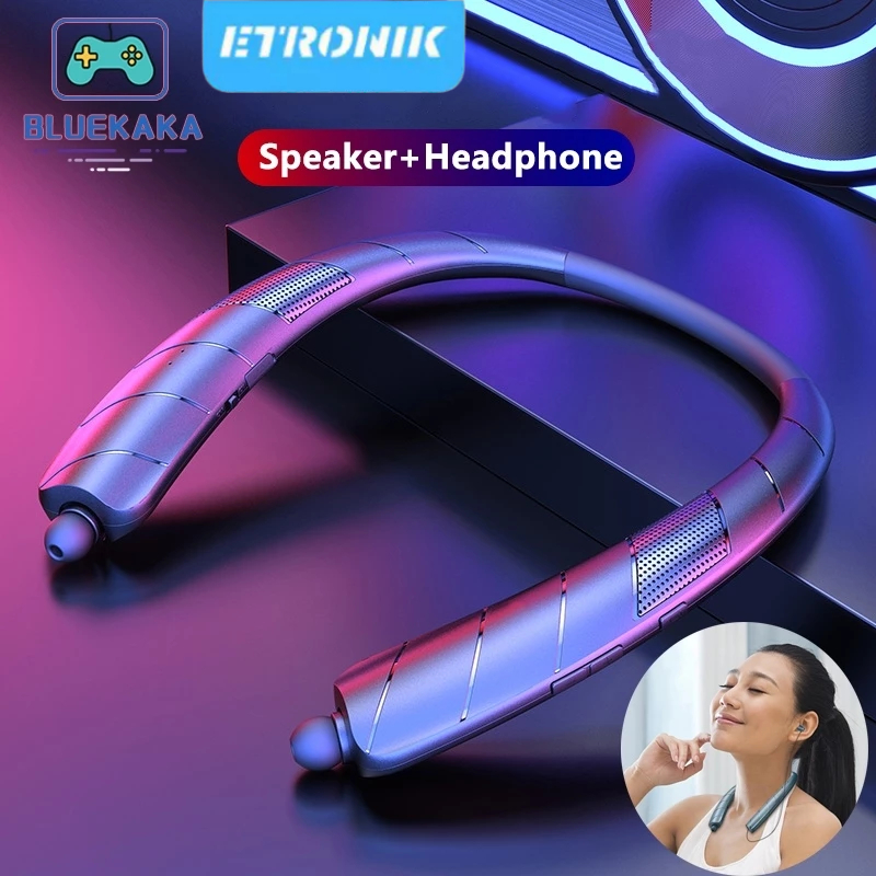 Jual ETRONIK Headphone Ikat Leher Berkapasitas Dengan Headset Speaker ...