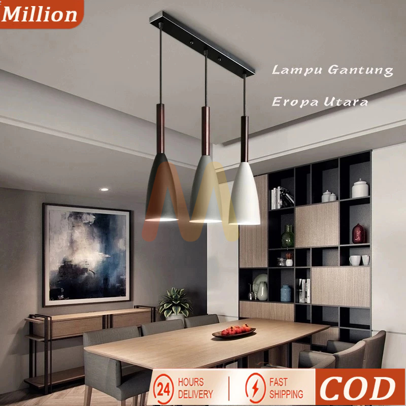 Jual 【COD】Lampu Gantung Minimalis Lampu Gantung Dapur Lampu mini bar 3 ...