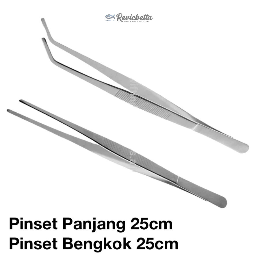 Jual Pinset Bengkok Lurus 25cm pinset aquascape /alat pakan ikan cupit ...
