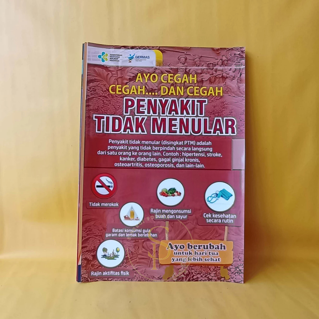 Jual Poster Penyakit | Poster Ayo Cegah Penyakit Tidak Menular | Poster ...