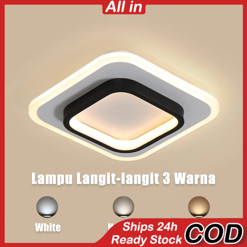Jual 3 Warna Lampu Plafon LED Lampu Hias Rumah Ruang Tamu Kamar ...