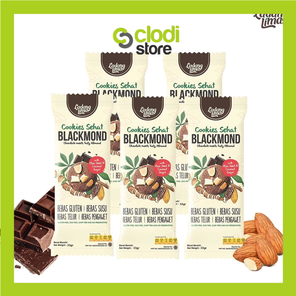 Jual LADANG LIMA BLACKMOND SACHET COOKIES GLUTEN FREE | SNACK CEMILAN ...