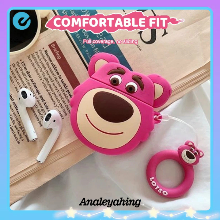 Jual Lotso case airpods/Cute lotso bear case Untuk airpods 1 2 3 Pro 2 cartoon soft cover-ALY ...