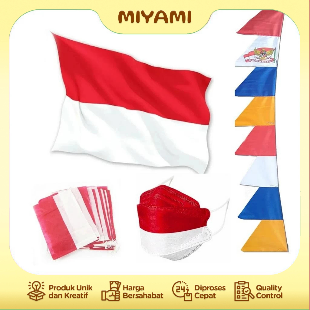 Jual BENDERA MERAH PUTIH Indonesia - UMBUL UMBUL Warna Warni Logo Garuda - MI | Shopee Indonesia