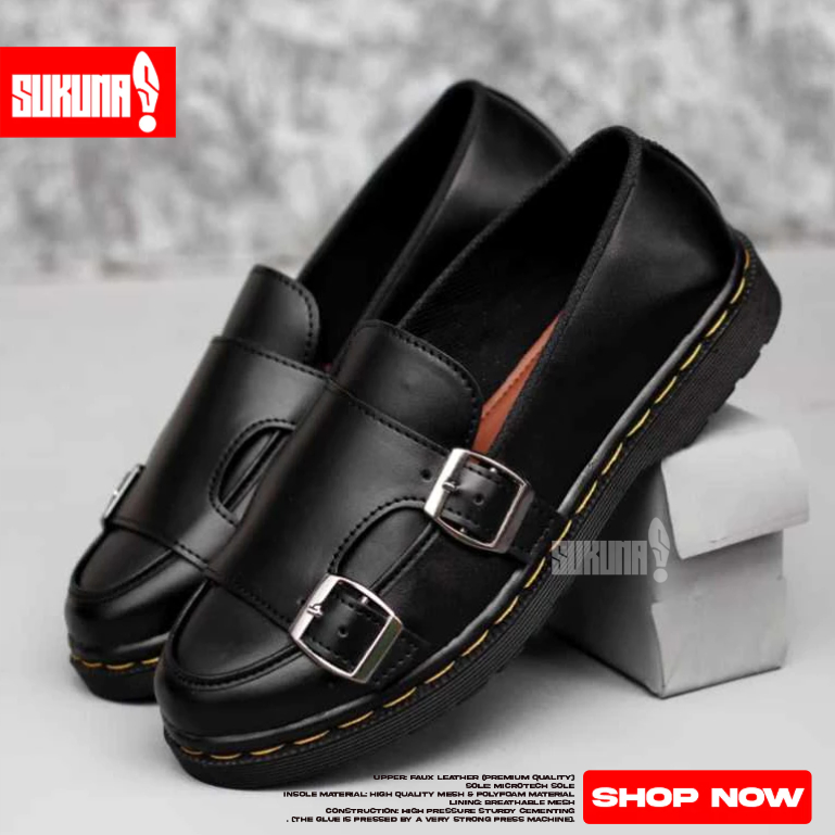 Jual Sepatu Sandal Wanita Formal Docmart Hitam Slop | Shopee Indonesia