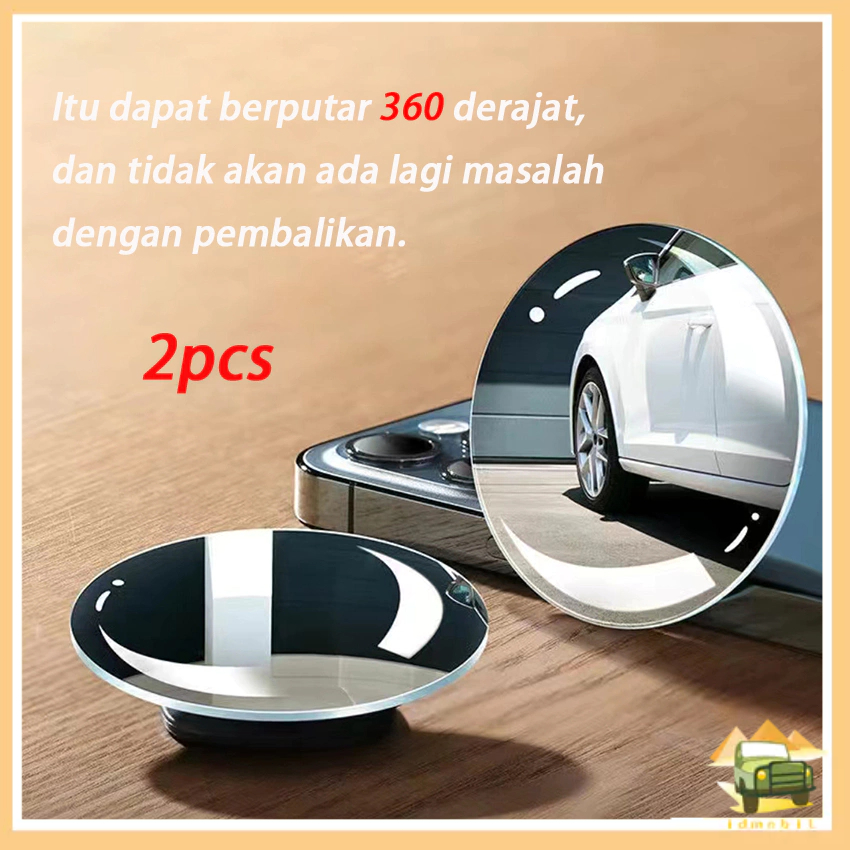 Jual 2PCS/Blind Spot Kaca Spion 360 ° Dapat Diputar Disesuaikan Sisi ...