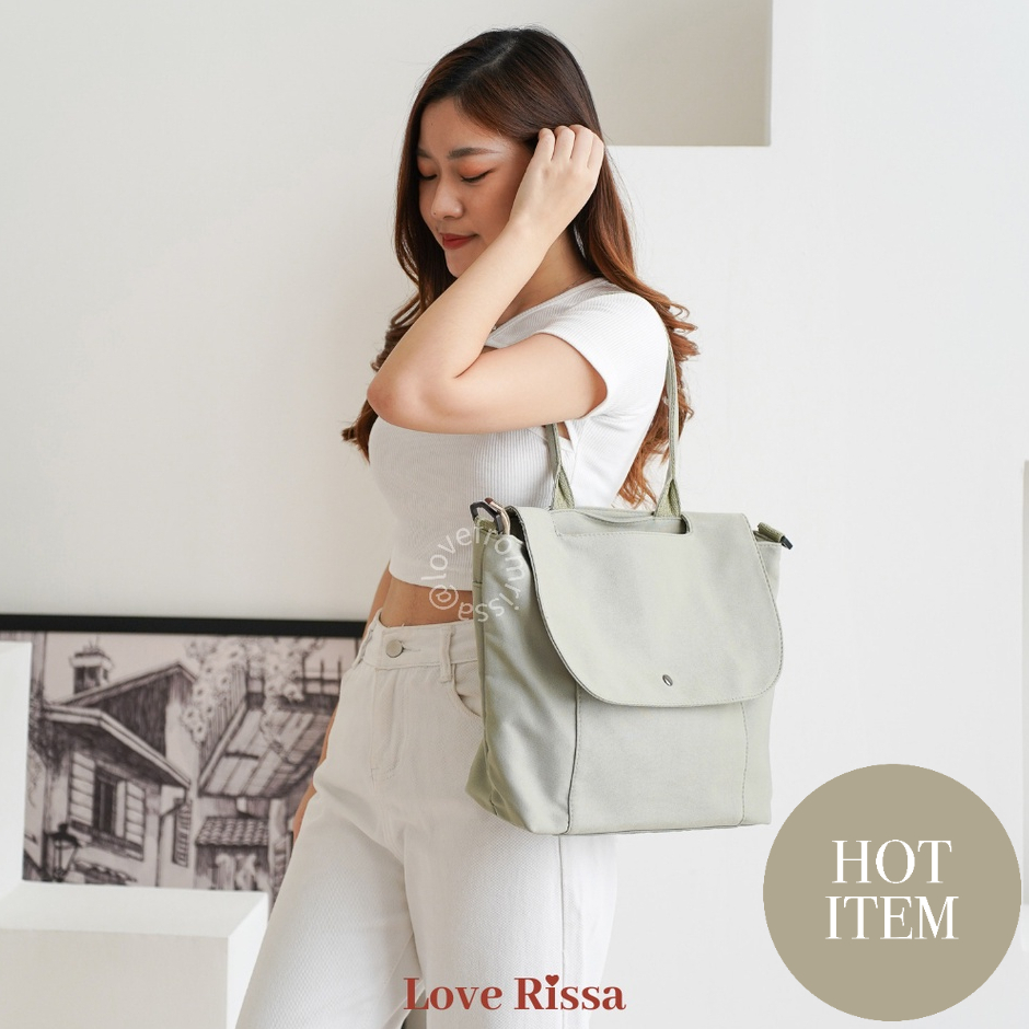 Jual [RISSA] Tas Jihyo Tas Korean Style Tas Wanita Tas Selempang Bahu Wanita Tote Bag 2 in 1 Tas ...
