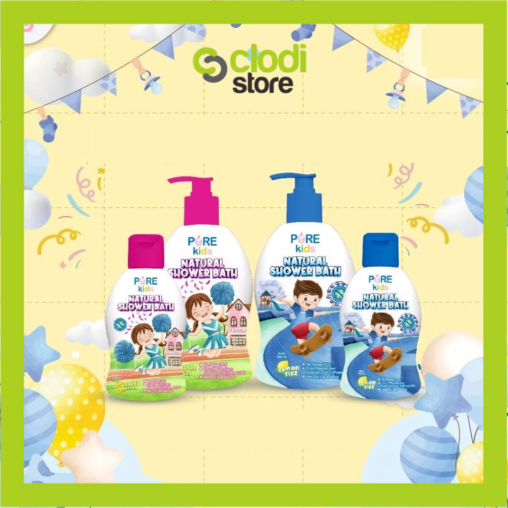 Jual Pure kids natural shower bath 300ml Sabun Mandi Pure Sabun Shower ...