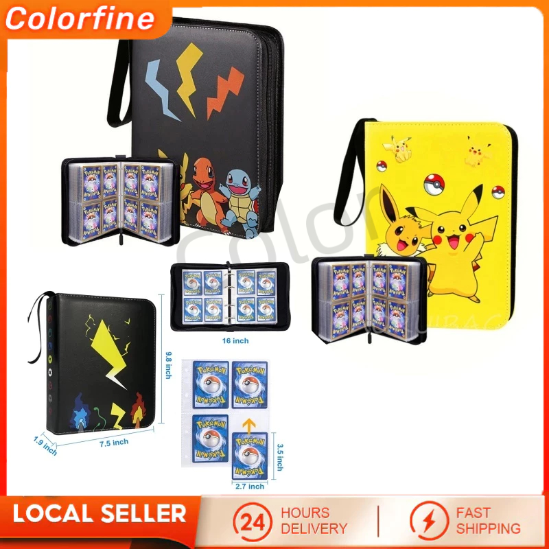 Jual 【COD】Spot Pokémon Card Book 4 Grid 50 Pages Gift Game Card ...