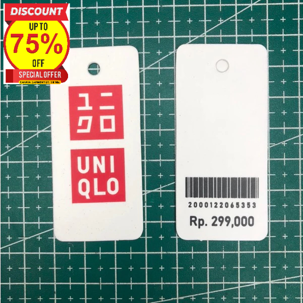 Jual UNIQLO PRICE TAG HANGTAG BARCODE SUPER PREMIUM CO 1X DIKIRIM ...