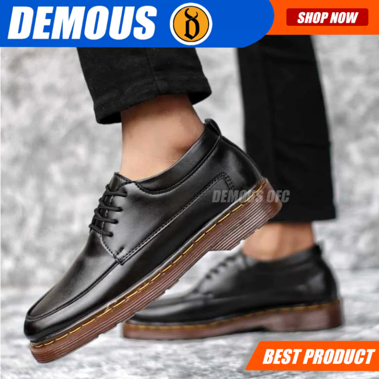 Jual DEMOUS Souma - Sepatu Formal Pantofel Docmart Low Boots Kerja Pria ...