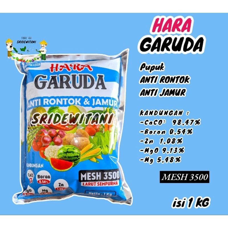 Jual HARA GARUDA 1 KG Pupuk Anti Rontok Anti Jamur Semua Tanaman ...