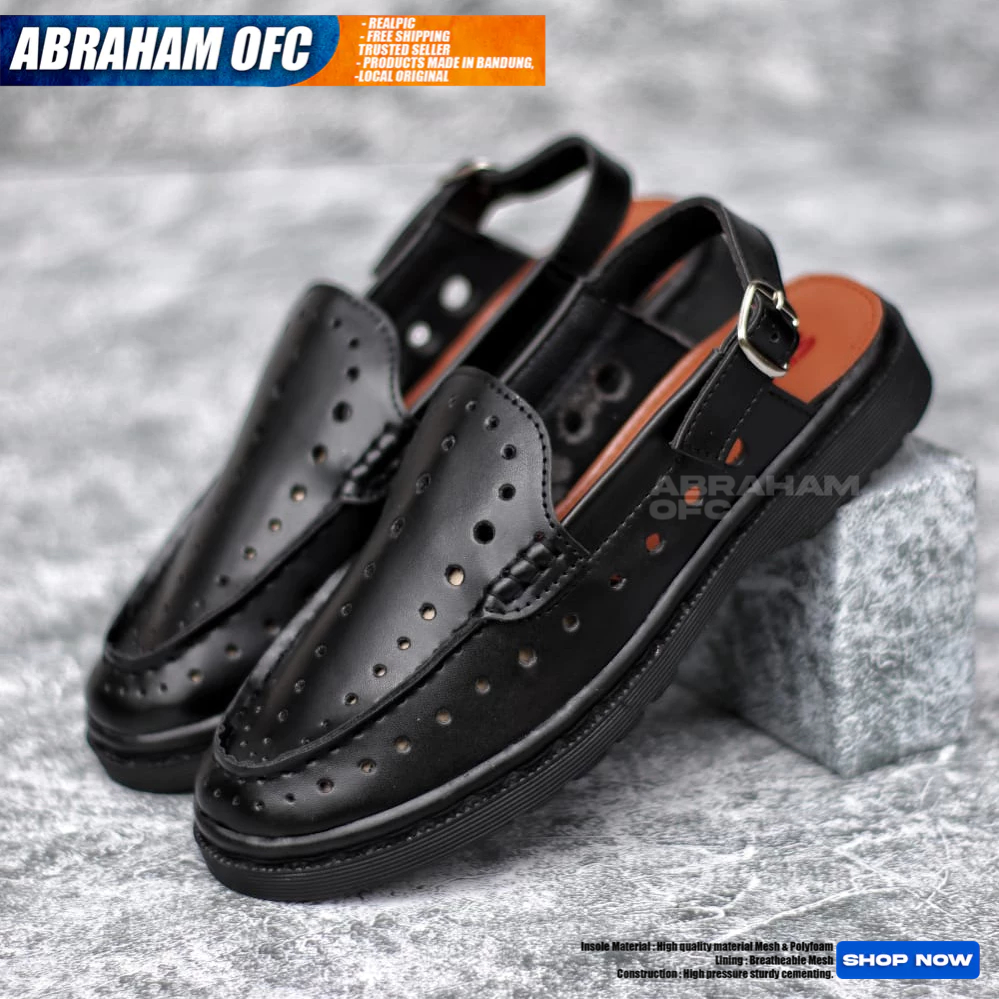 Jual ABRAHAM Sepatu Sandal Slop Docmart Sendal Slide Pria Casual Distro ...