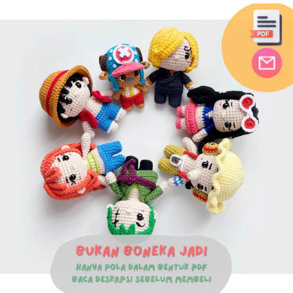 Jual Pirates One Piece { amigurumi pattern pdf} | Shopee Indonesia