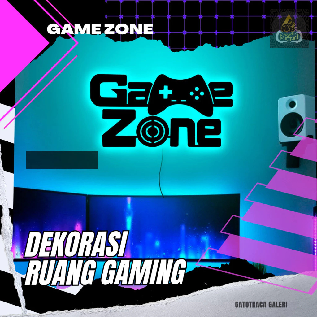 Jual HIASAN DINDING GAMING DESIGN AESTHETIC LAMPU /HIASAN GAMING / WALL ...