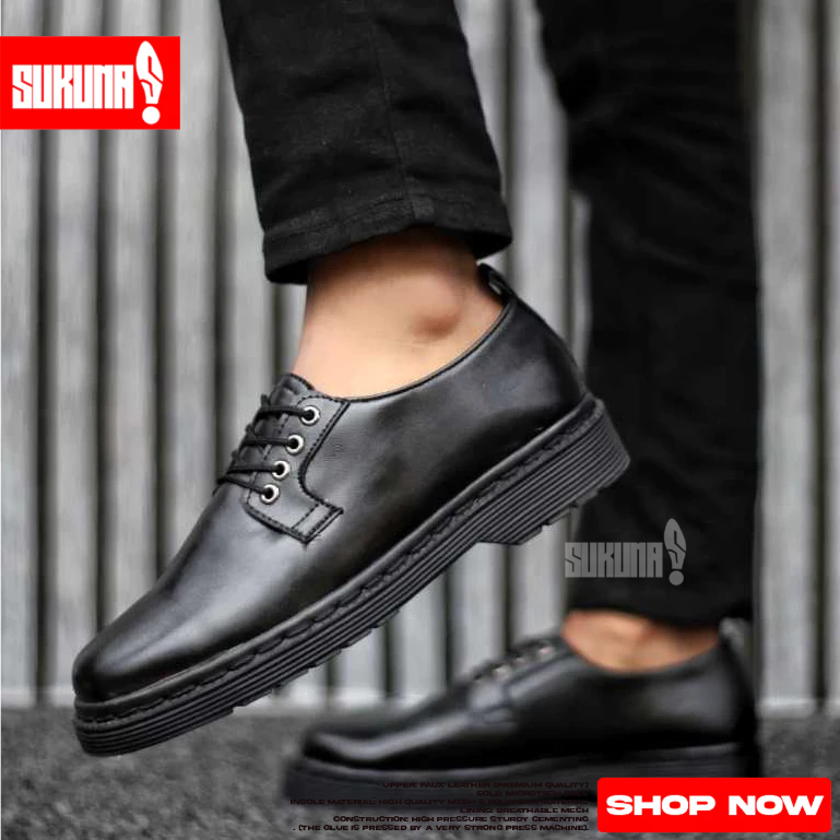 Jual Sepatu Formal Oxford Docmart Hitam Kerja Pria - TEKEHIRO | Shopee ...