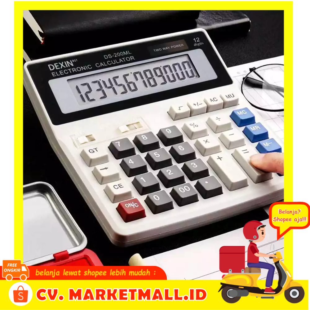 Jual Market Mall - Kalkulator Dual Power 12 Digit Tahan Lama Layar ...