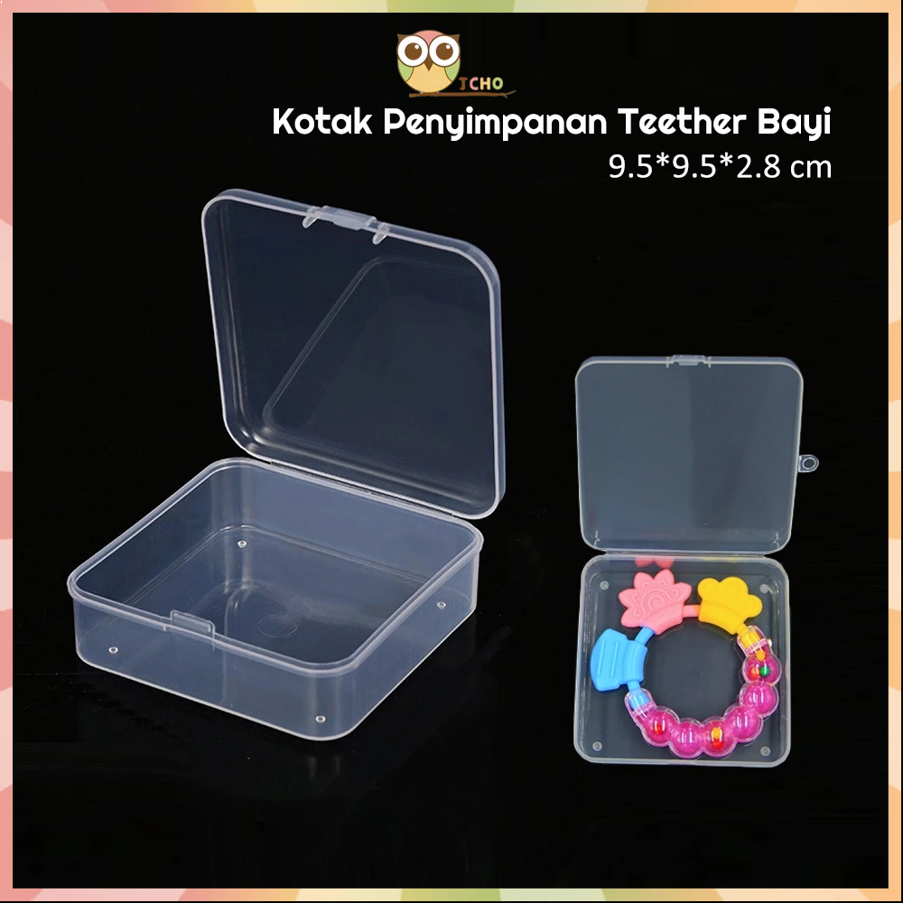 Jual JCHO Multifungsi Kotak penyimpanan teether bayi/Kotak plastik transparan persegi | Shopee ...