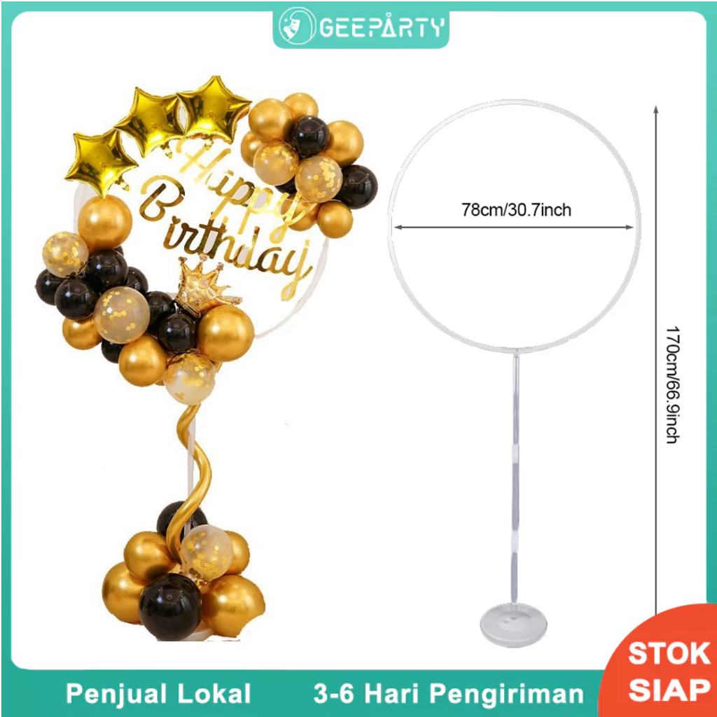 Jual Bulat Standing Balon Holder / Stand Balon Bentuk Lingkar(170cm x ...