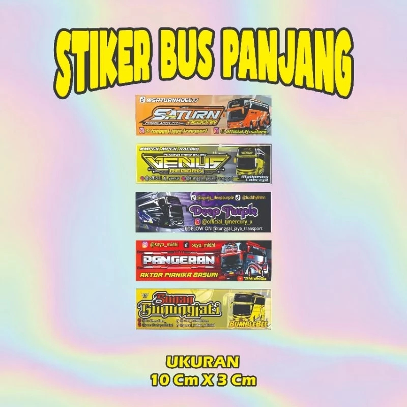 Jual STIKER BUS BASURI PANJANG | STIKER BUS TELOLET PANJANG UKURAN 10 X ...