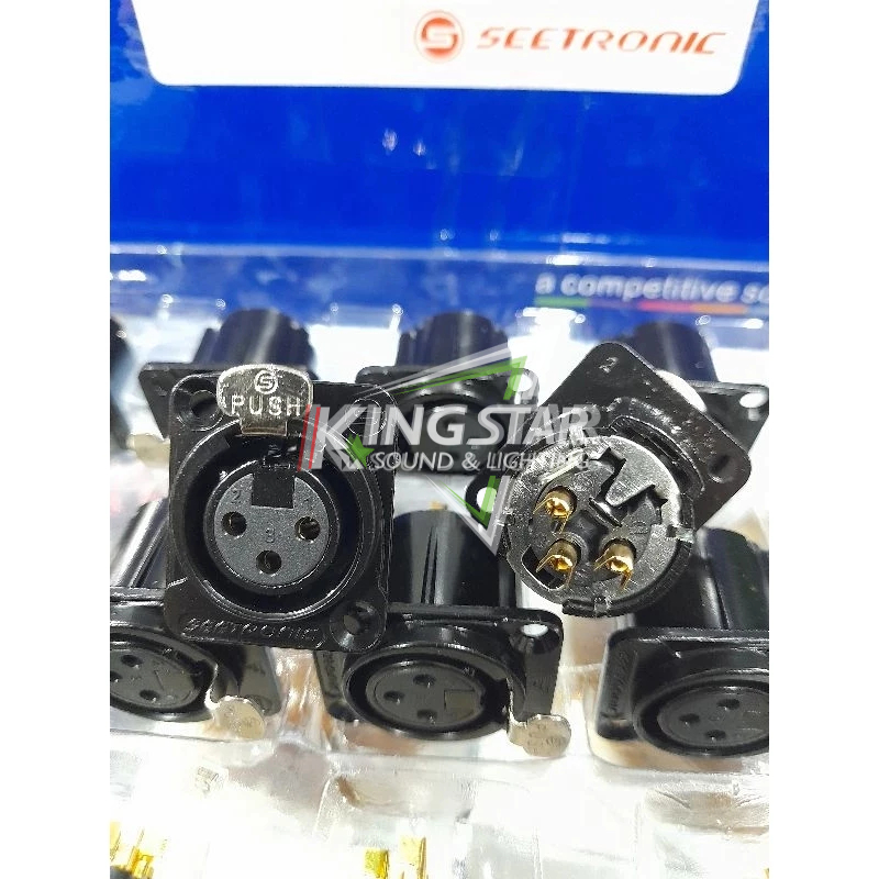 Jual Soket Canon Body Seetronic Female MK3F2C BG Original Chasis XLR ...