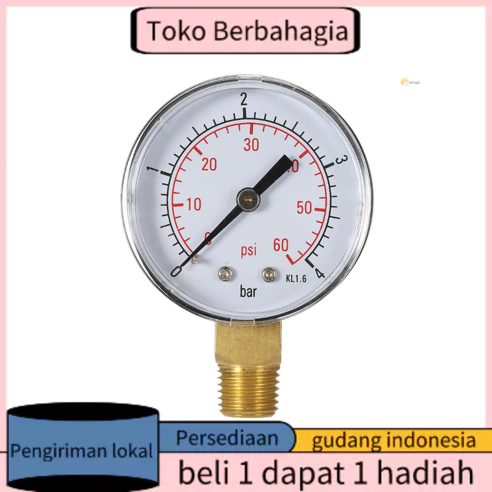Jual 50mm 0~60psi 0~4bar Pool Filter Water Pressure Dial Hydraulic ...