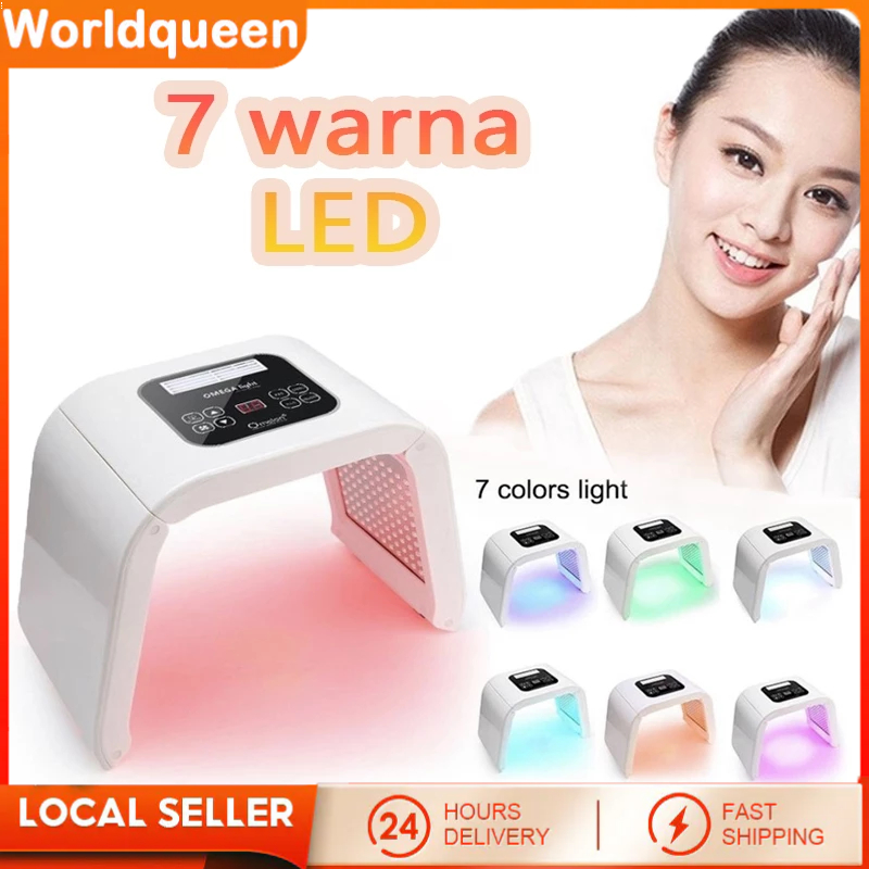 Jual 【COD】Masker LED PDT Light Omega 7 Warna Lampu Spa Face Terapi ...