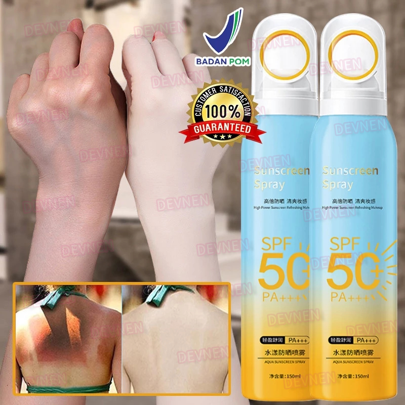 Jual Outdoor Sunscreen Spray Whitening Sunblock SPF50 PA +++ Wajah Dan ...