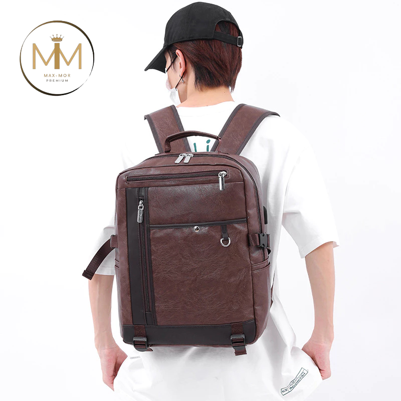 Jual [Max-Mor] M165 Tas Ransel Pria Kulit Ransel Laptop Pria Backpack ...