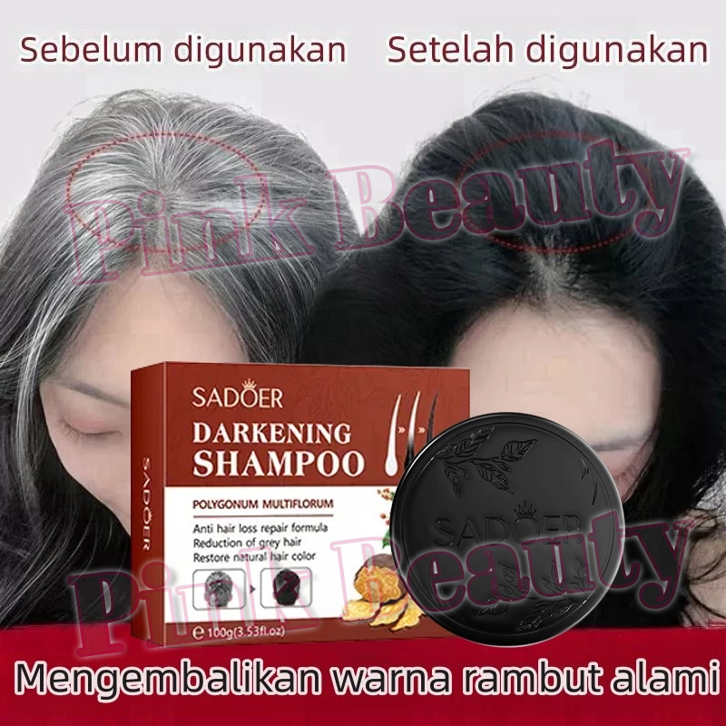 Jual Shampo Penghilang rambut Uban sabun rambut hitam Herbal Natural ...