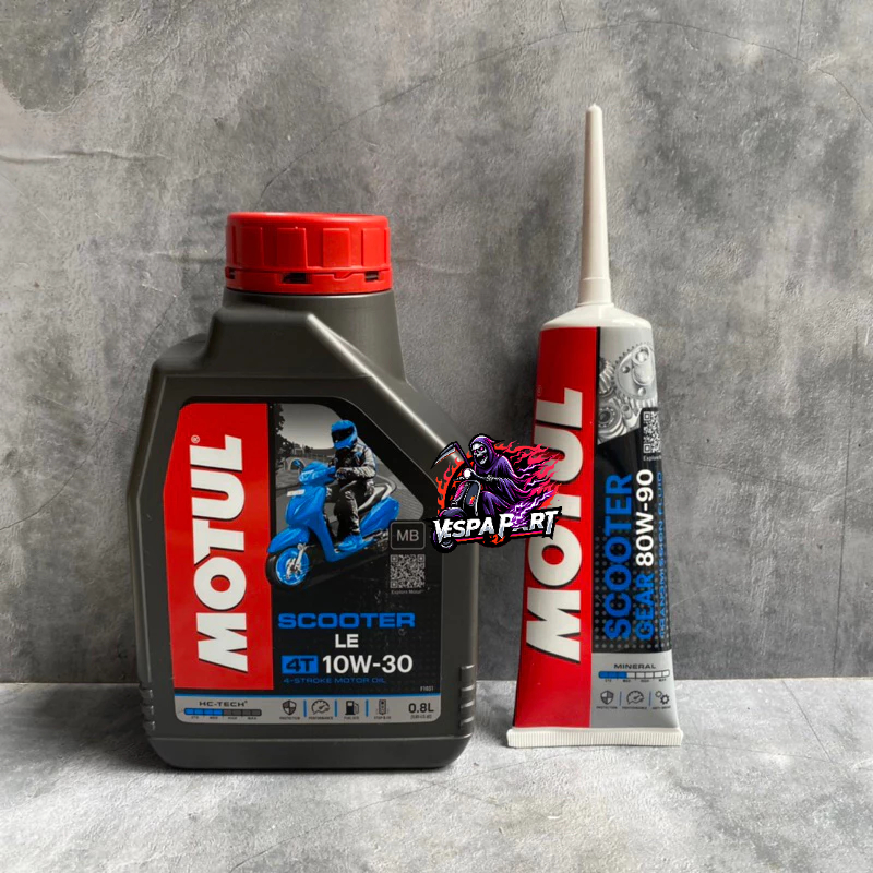 Jual OLI MESIN MOTUL & OLI GARDAN SCOOTER LE 10W-30 (BIRU) 0.8 LITER ...