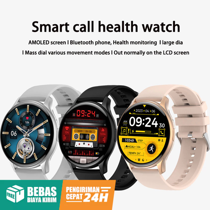 Jual NFC HK89 Jam Tangan Pintar AMOLED Layar Sentuh Tahan Air Panggilan ...