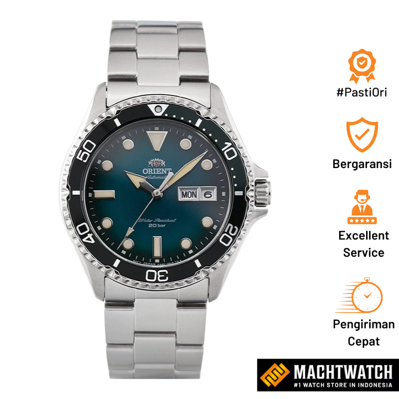 Jual Jam Tangan Pria Orient Sport RA-AA0811E Automatic Mako IV Green ...
